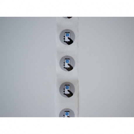 NFC label NTAG®213 pre-printed, flexible, round - 25 mm