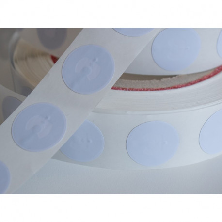 NFC labels NTAG®215 white, flexible, round - 25 mm